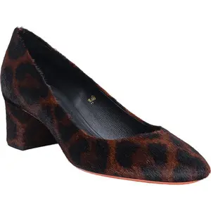 Santoni Animal-print Cavallino Low-heel Pump - Leopard