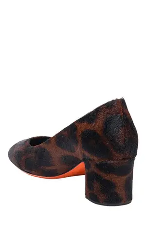 Santoni Animal-print Cavallino Low-heel Pump - Leopard