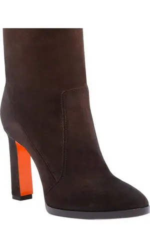 Santoni Suede High-heel Boots - Brown