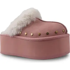 CANDIE'S Sutton Platform Clog - Pink Suede