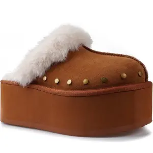 CANDIE'S Sutton Platform Clog - Tan Suede