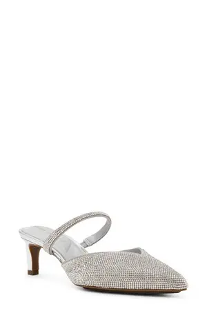Anne Klein Idina Mary Jane Pointed Toe Kitten Heel Mule