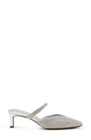 Anne Klein Idina Mary Jane Pointed Toe Kitten Heel Mule
