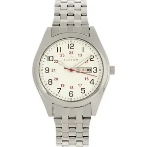 ELEVON Gann Bracelet Watch With Day/date - Silver/white
