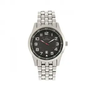 ELEVON Garrison Bracelet Watch With Date - Silver/black