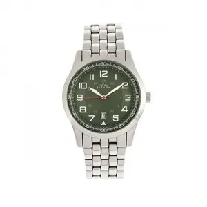 ELEVON Garrison Bracelet Watch With Date - Silver/green