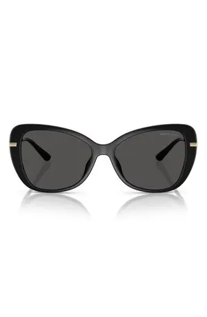 Michael Kors 56mm Butterfly Sunglasses - Black