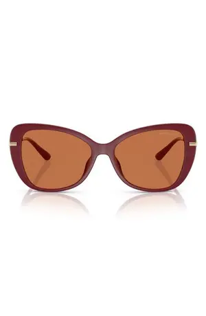 Michael Kors 56mm Butterfly Sunglasses - Red