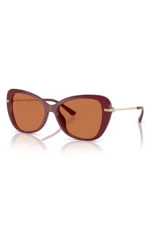 Michael Kors 56mm Butterfly Sunglasses - Red