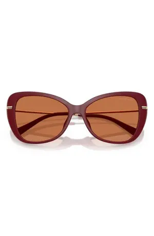Michael Kors 56mm Butterfly Sunglasses - Red