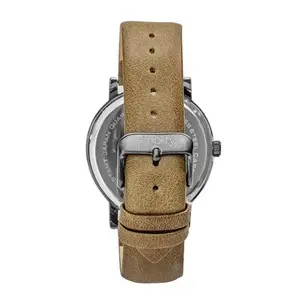 SIMPLIFY The 7000 Leather-band Watch - Gunmetal/brown