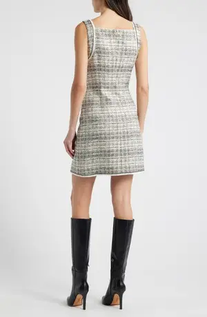 Kobi Halperin Metallic Tweed Mini Dress