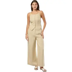 Onia Air Linen Palazzo Pant - Jute