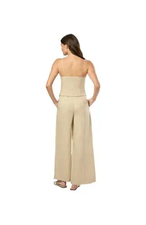 Onia Air Linen Palazzo Pant - Jute