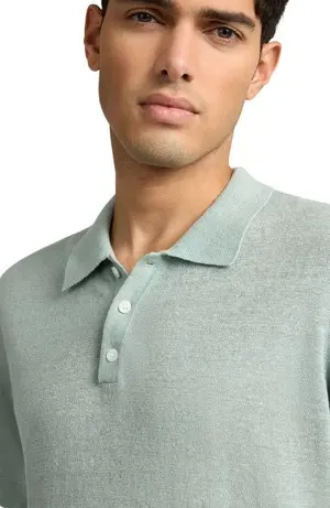 Onia Linen Sweater Polo