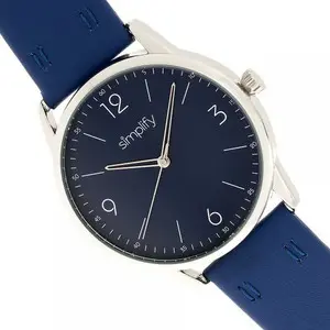 SIMPLIFY Leather-band Strap Watch - Blue