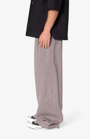 Mnml Pleated Wide Leg Cotton Trousers - Taupe