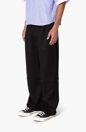 Mnml Hello Preppy Convertible Baggy Pants - Black