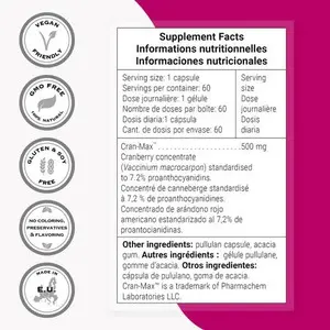 SUPERSMART Cran-max 500mg Per Day