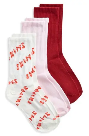 SKIMS SKIMS 3-Pack Sports Socks Marble Candy Multi