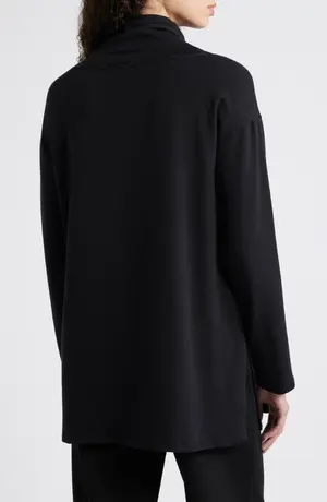 Eileen Fisher Cowl Neck Knit Top - Black