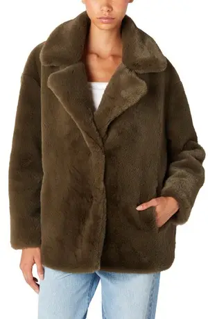 Blanknyc Faux Fur Overcoat