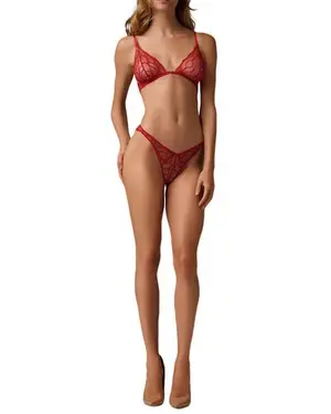 Kiki De Montparnasse Mon Cheri Thong - Red