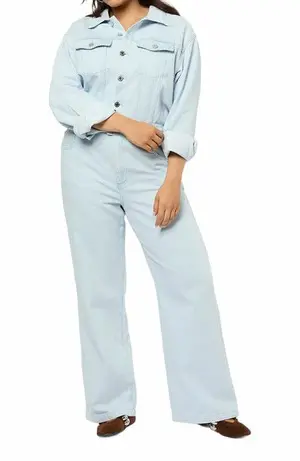 WeWoreWhat Relaxed Denim Jumpsuit