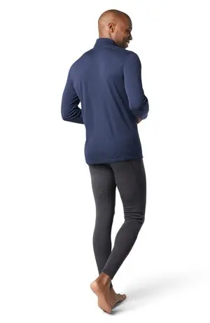 Smartwool Classic Thermal Merino Base Layer Quarter Zip Pullover - Deep Navy