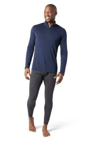 Smartwool Classic Thermal Merino Base Layer Quarter Zip Pullover - Deep Navy