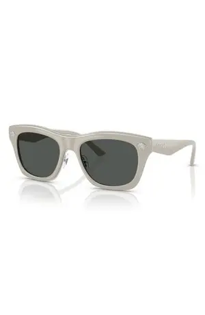 Versace 53mm Rectangular Sunglasses - Light Grey