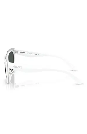 Versace 53mm Rectangular Sunglasses - White