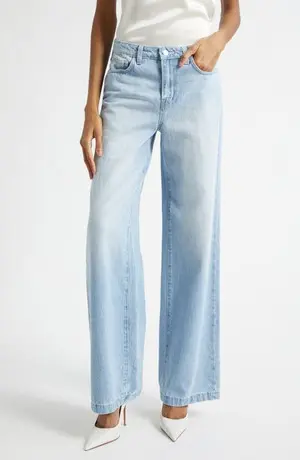 L'Agence Clayton High-waist Wide-leg Jeans - Brea