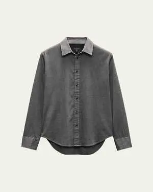 Rag & Bone Tomlin Stretch Dobby Shirt Dark Grey