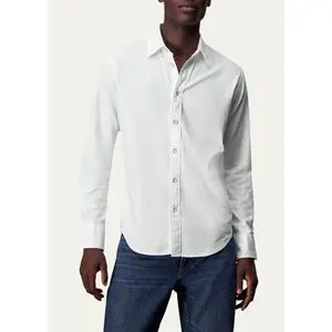 Rag & Bone Tomlin Stretch Dobby Shirt - Mdblue