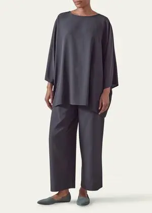 Eskandar Boat Neck Longline Top - Black