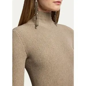 Ralph Lauren Ribbed Turtleneck Evening Dress