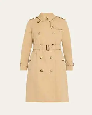 Burberry Kensington Organic Gabardine Trench Coat - Beige