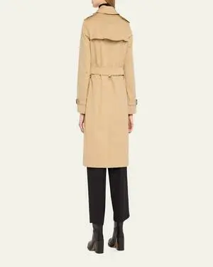 Burberry Kensington Organic Gabardine Trench Coat - Beige