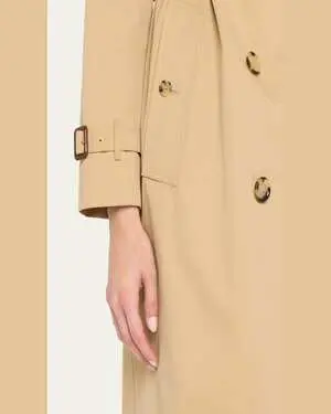 Burberry Kensington Organic Gabardine Trench Coat - Beige