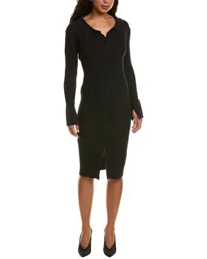 HL AFFAIR HL Affair Ribbed Midi Dress - Black