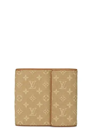 LOUIS VUITTON Monogram Mini Lin Porte Billets Cartes Credit Wallet - Beige