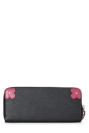 LOUIS VUITTON Epi Blooming Corners Clemence Wallet - Black