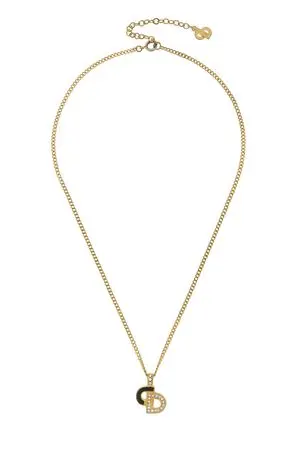 Dior Cd' Crystal Necklace - Gold
