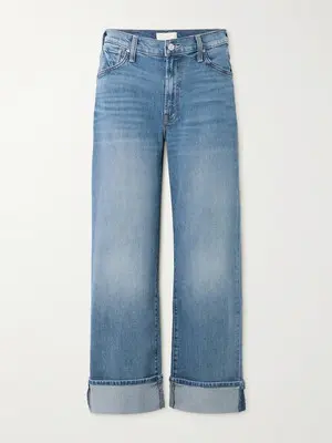 Mid Rise Cuffed Jeans