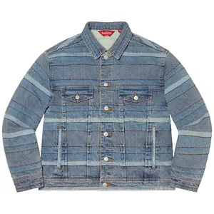 Supreme Layered Denim Trucker Jacket - Blue