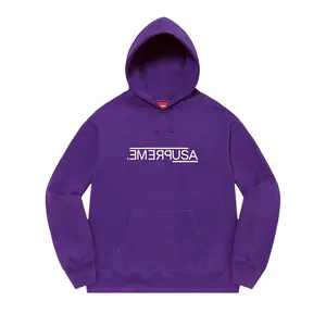 Supreme Usa Hooded Sweatshirt - Purple