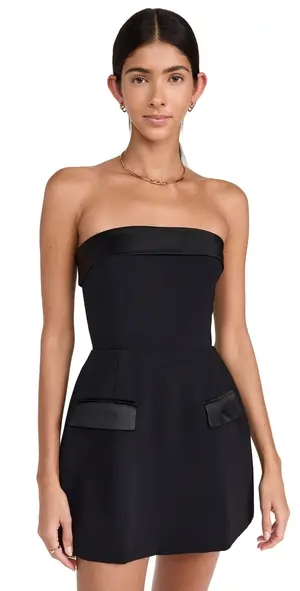 Amanda Uprichard Amanda Uprichard Lucienne Skort Romper Black
