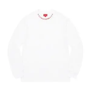 Supreme Stars Collar Long-sleeve Top - White