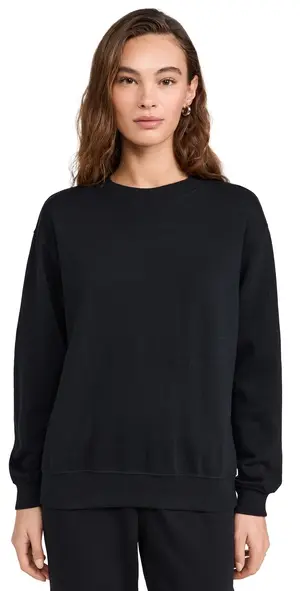 Z Supply Crewneck Fleece Sweatshirt - Black